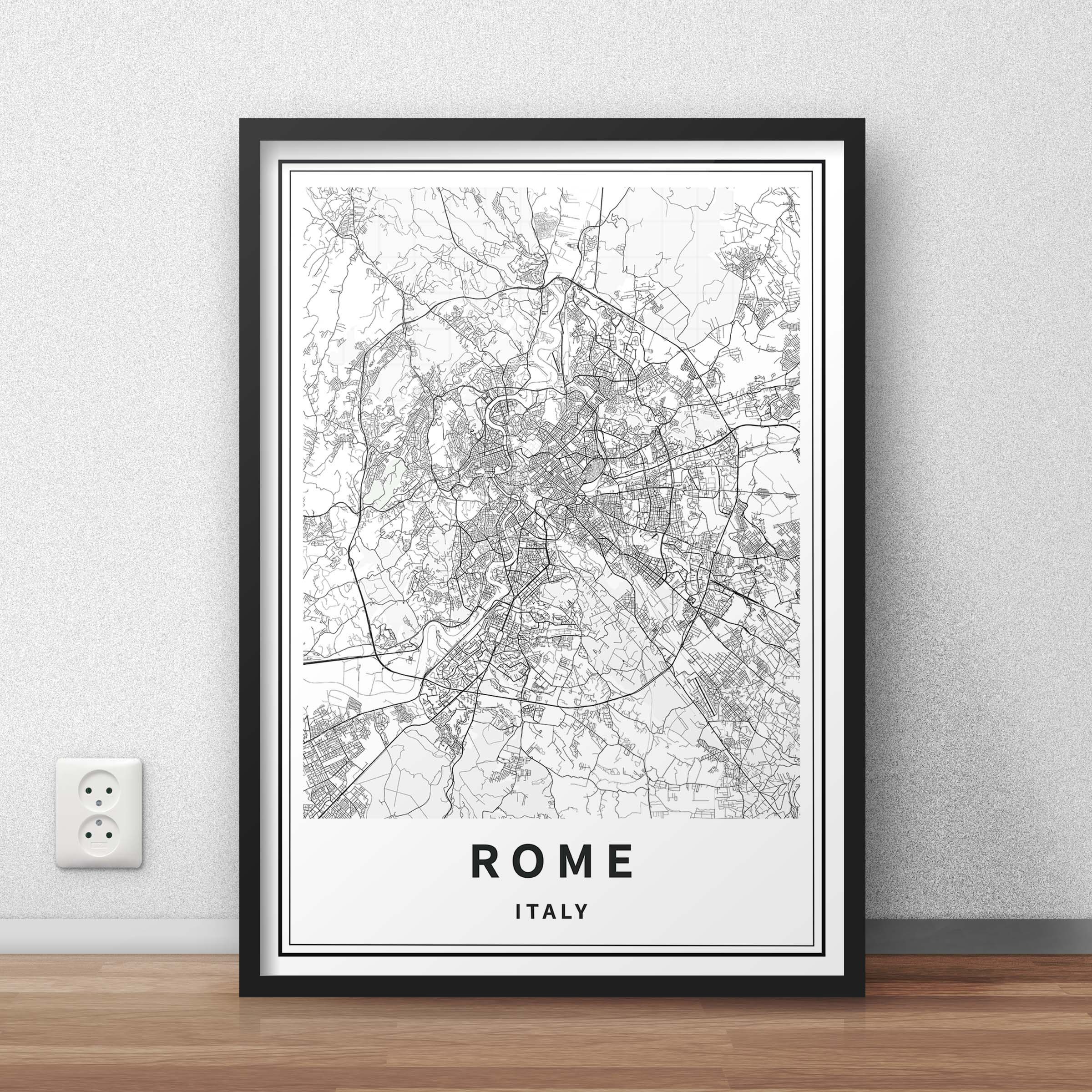 Printable Map of Rome Italy Instant Download City Map - Etsy