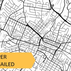 Printable Map of Charlottesville, Virginia USA City Map Instant ...
