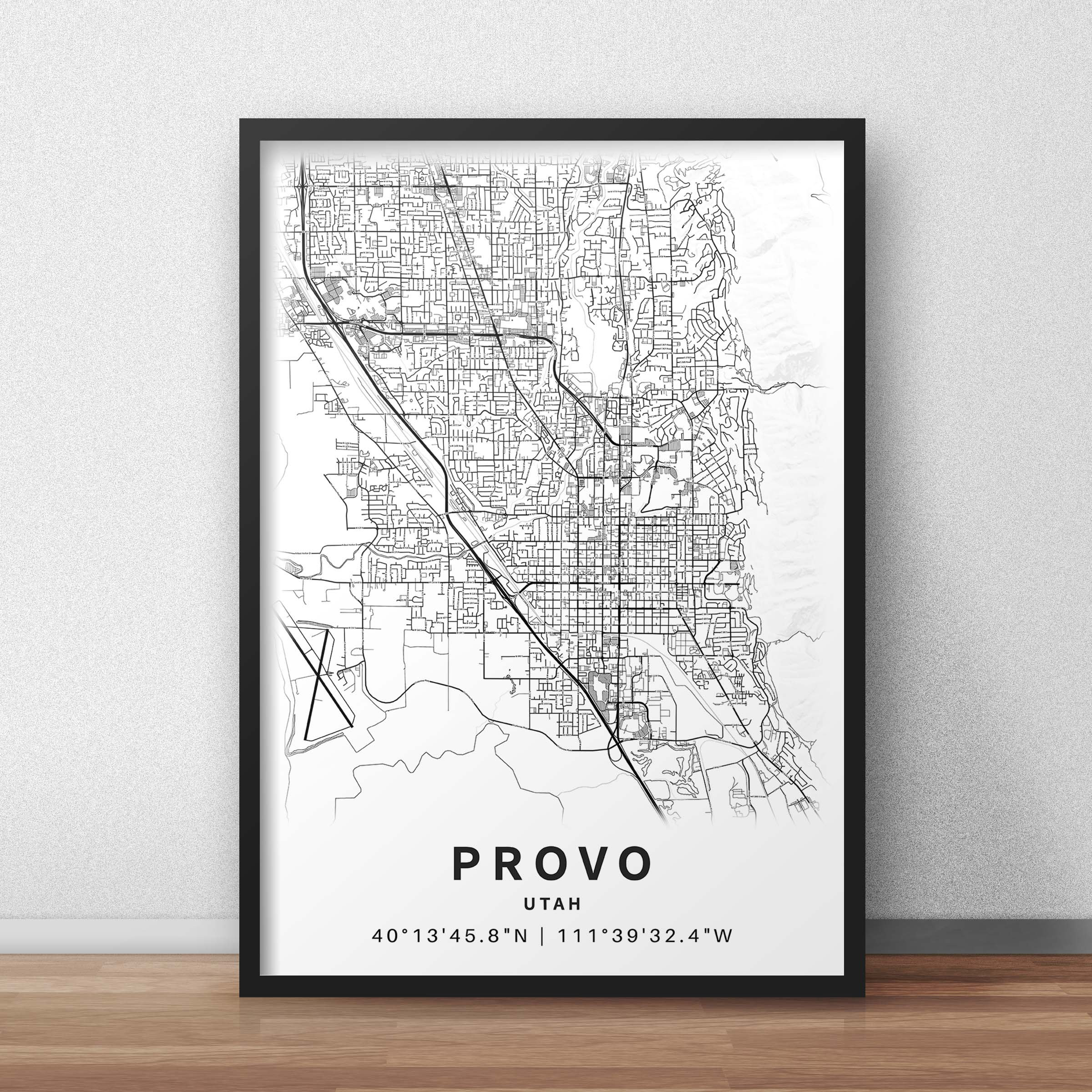 Printable Map of Provo Utah USA With Street Names Instant - Etsy