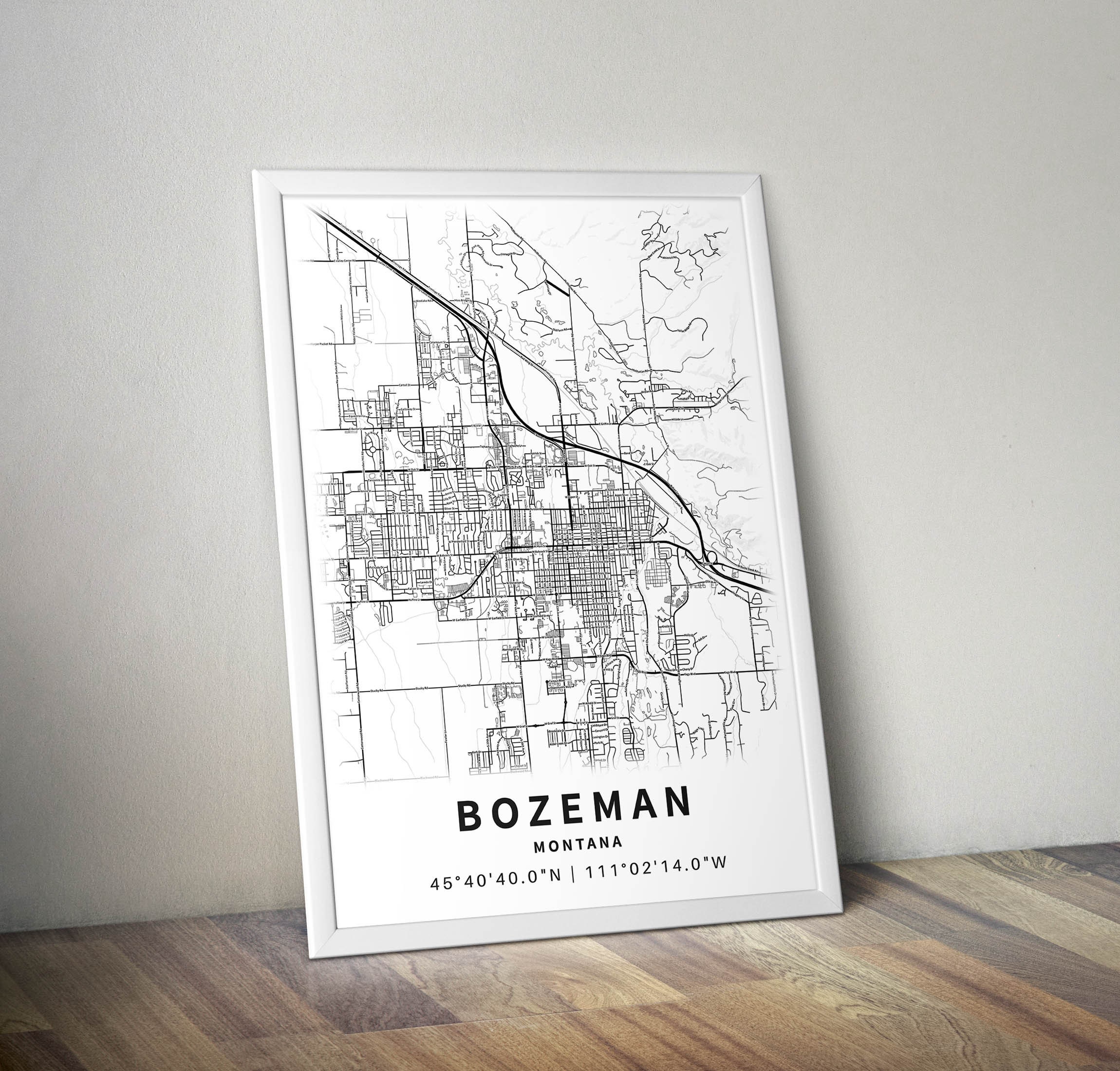Printable Map of Bozeman MT Montana USA City Map With Street - Etsy UK