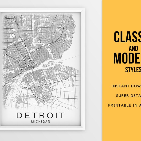 Detroit Poster - Etsy