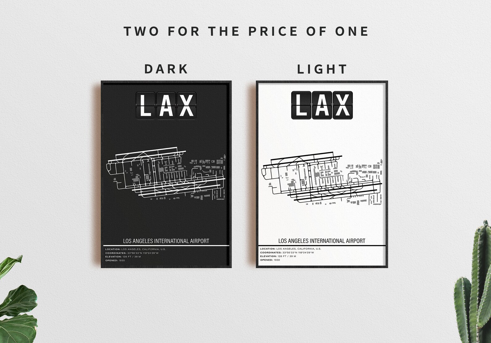 LAX Los Angeles International Airport Poster Instant | Etsy