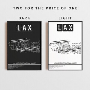 LAX Los Angeles International Airport Poster - Instant Download ...