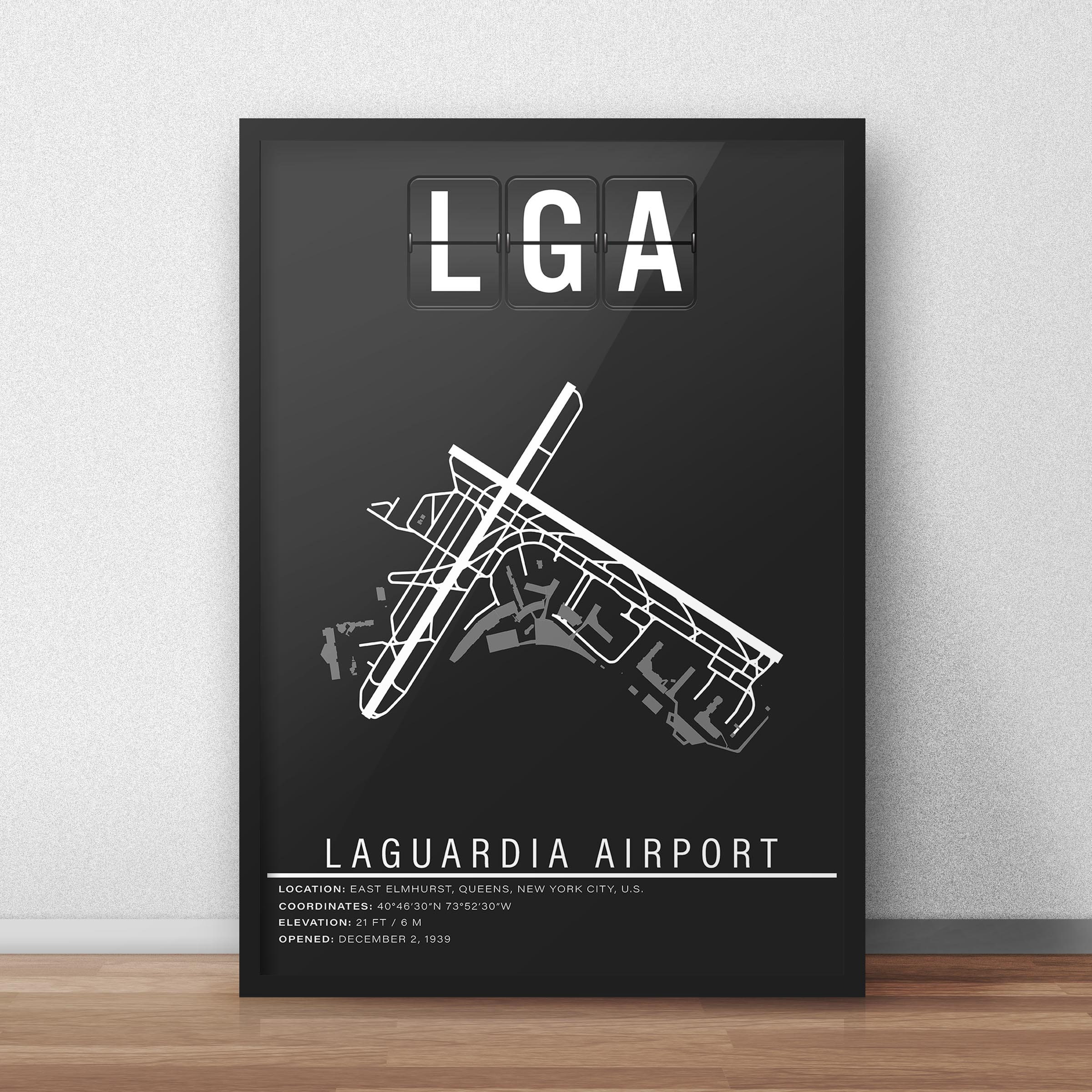 New York LGA Laguardia Airport Poster Instant Download Map - Etsy