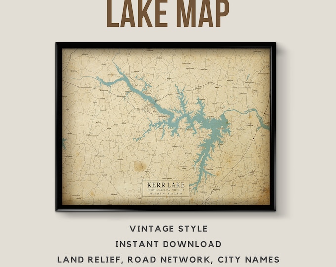 Kerr Lake North Carolina, Buggs Island NC, Kerr Lake Map, North ...