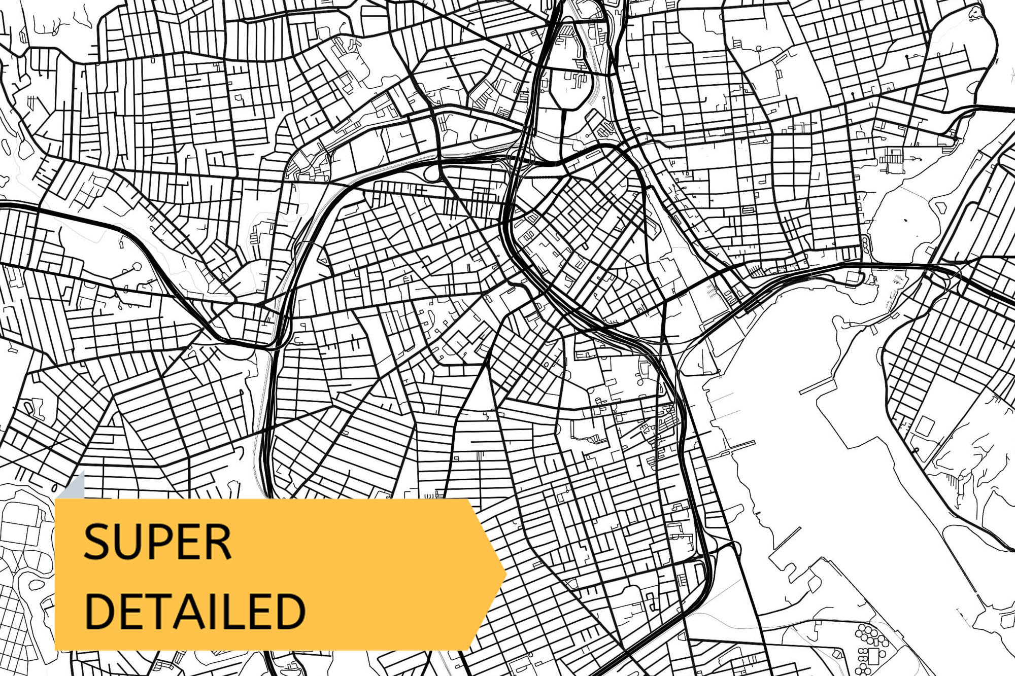 Printable Map of Providence Rhode Island RI United States | Etsy