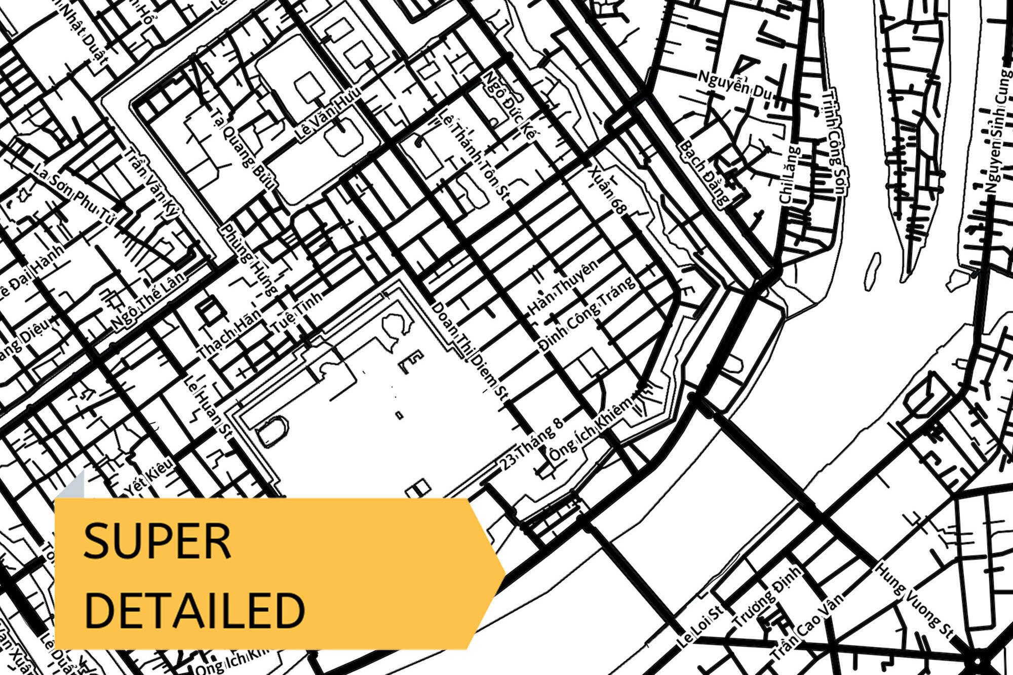 Printable Map of Hue Vietnam With Street Names Instant - Etsy