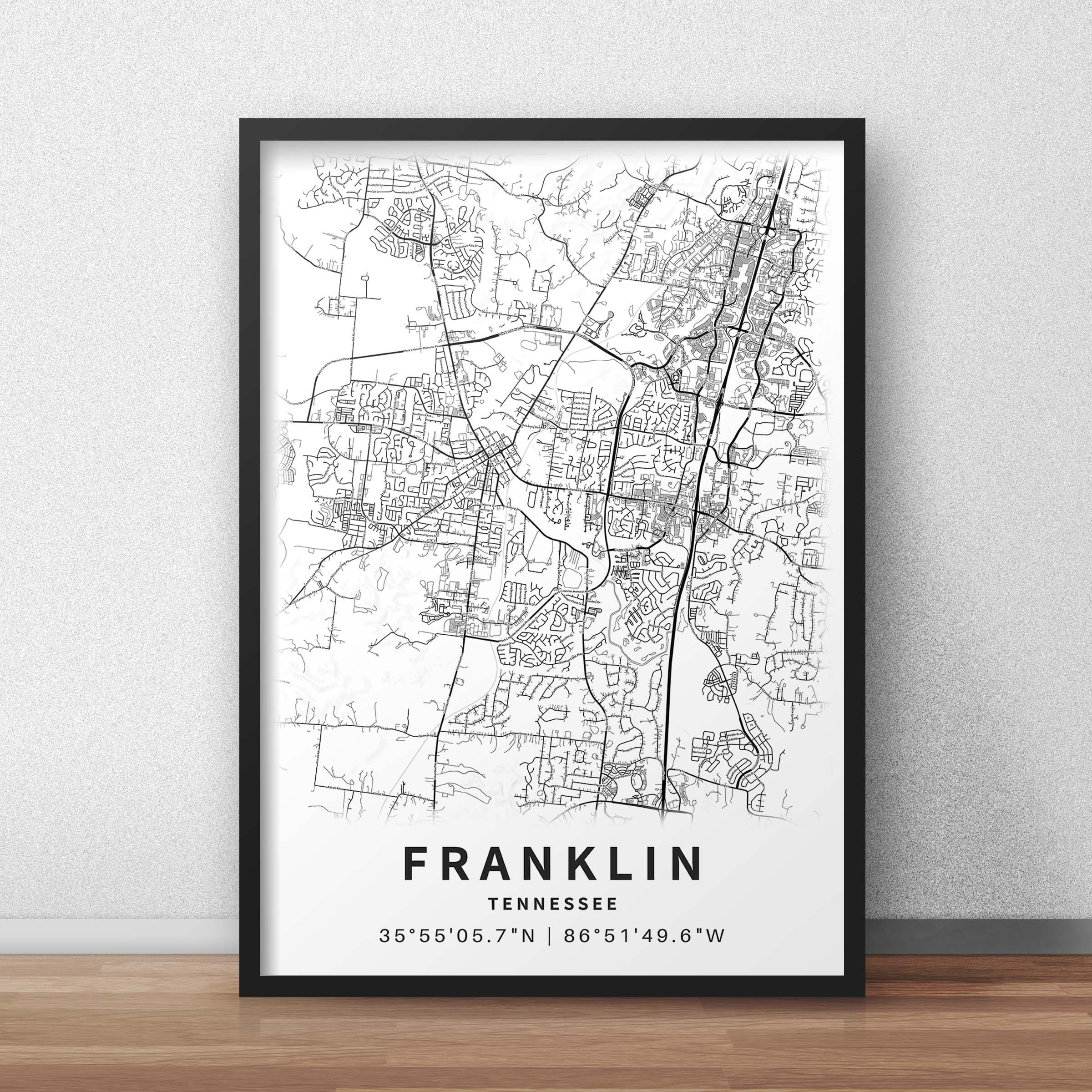 Printable Map Of Franklin Tennessee