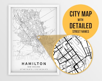 Hamilton Street Map - Etsy