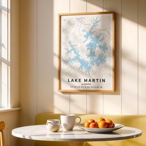 Custom Lake Map Print, Personalized Any Lake House Decor (digital ...