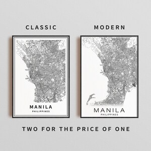 Printable Map of Manila, Philippines Instant Download City Map Wall Art ...