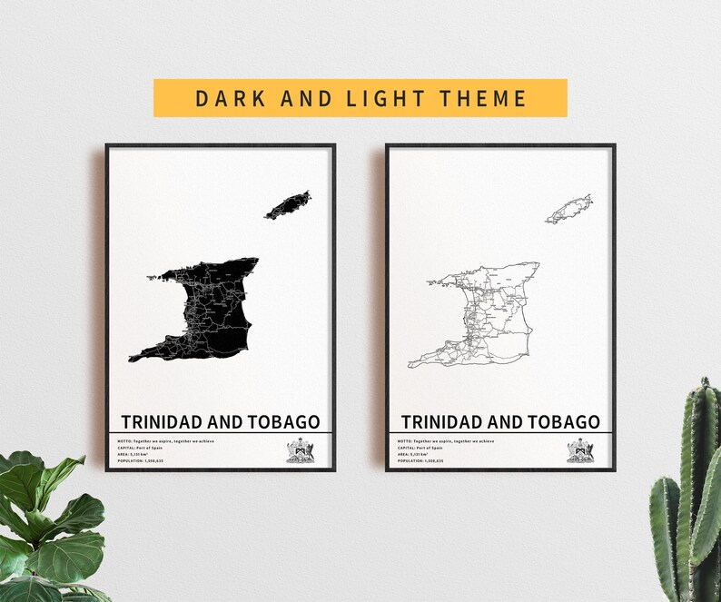 Printable Map of Trinidad and Tobago With City Names and Roads ...