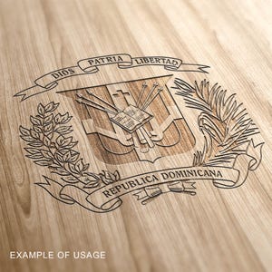 Dominican Republic Coat of Arms, Dominican Republic Vector Clipart ...