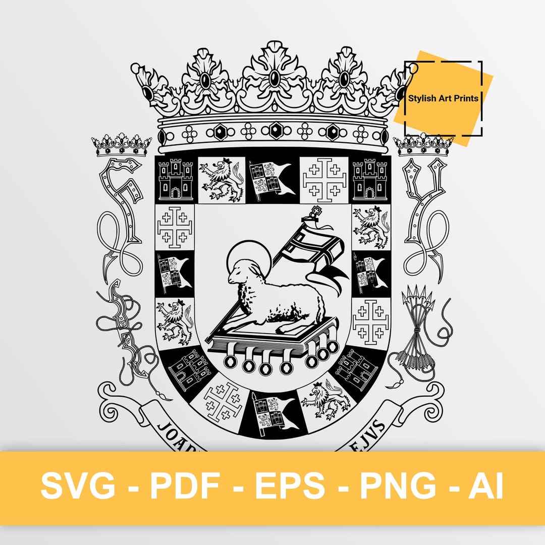 Puerto Rico Coat of Arms, Puerto Rico Vector Clipart - SVG \ PNG \ PDF ...
