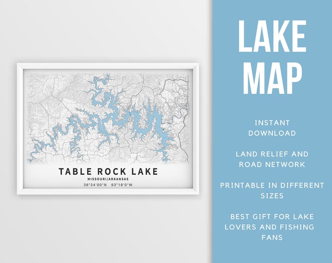Table Rock Lake Custom Large Wood and Acrylic Laser Cut Lake Sign - Etsy