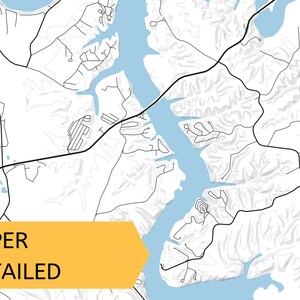 Printable Map of Barren River Lake, Kentucky, US - Instant Download ...