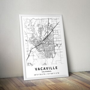 Printable Map of Vacaville, California, USA With Street Names - Instant ...