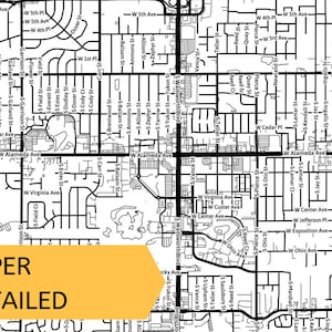 Printable Map of Lakewood, Colorado, USA With Street Names - Instant ...
