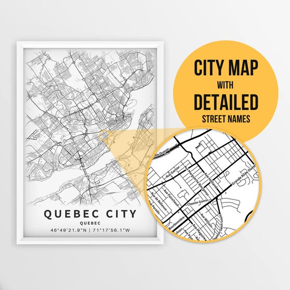 Quebec City Map Printable