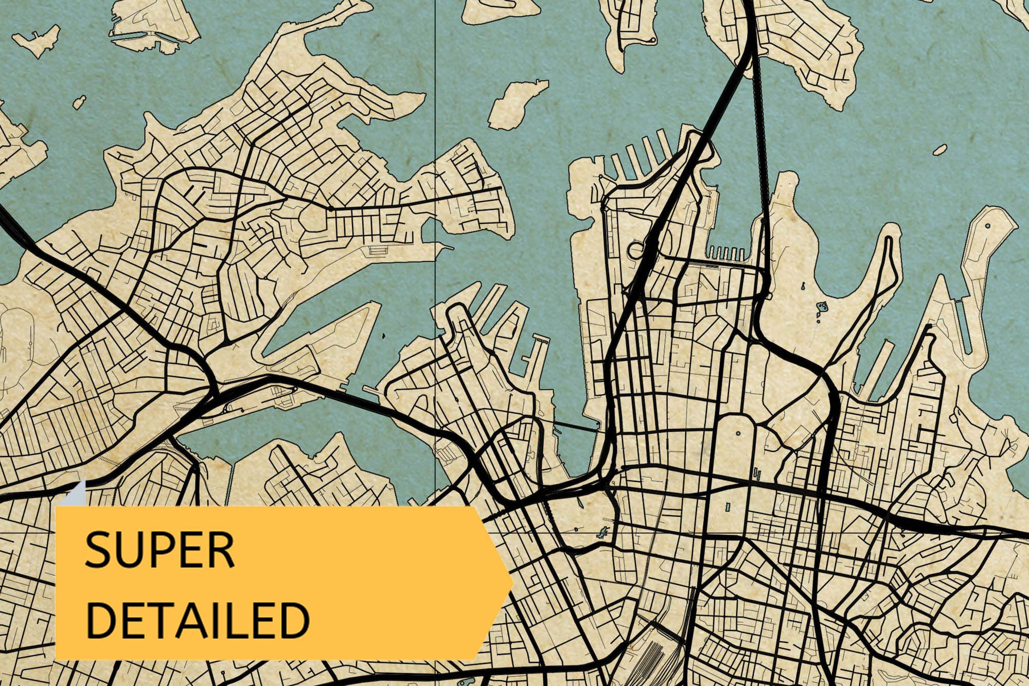 Printable Vintage Style Map Sydney Australia Instant - Etsy