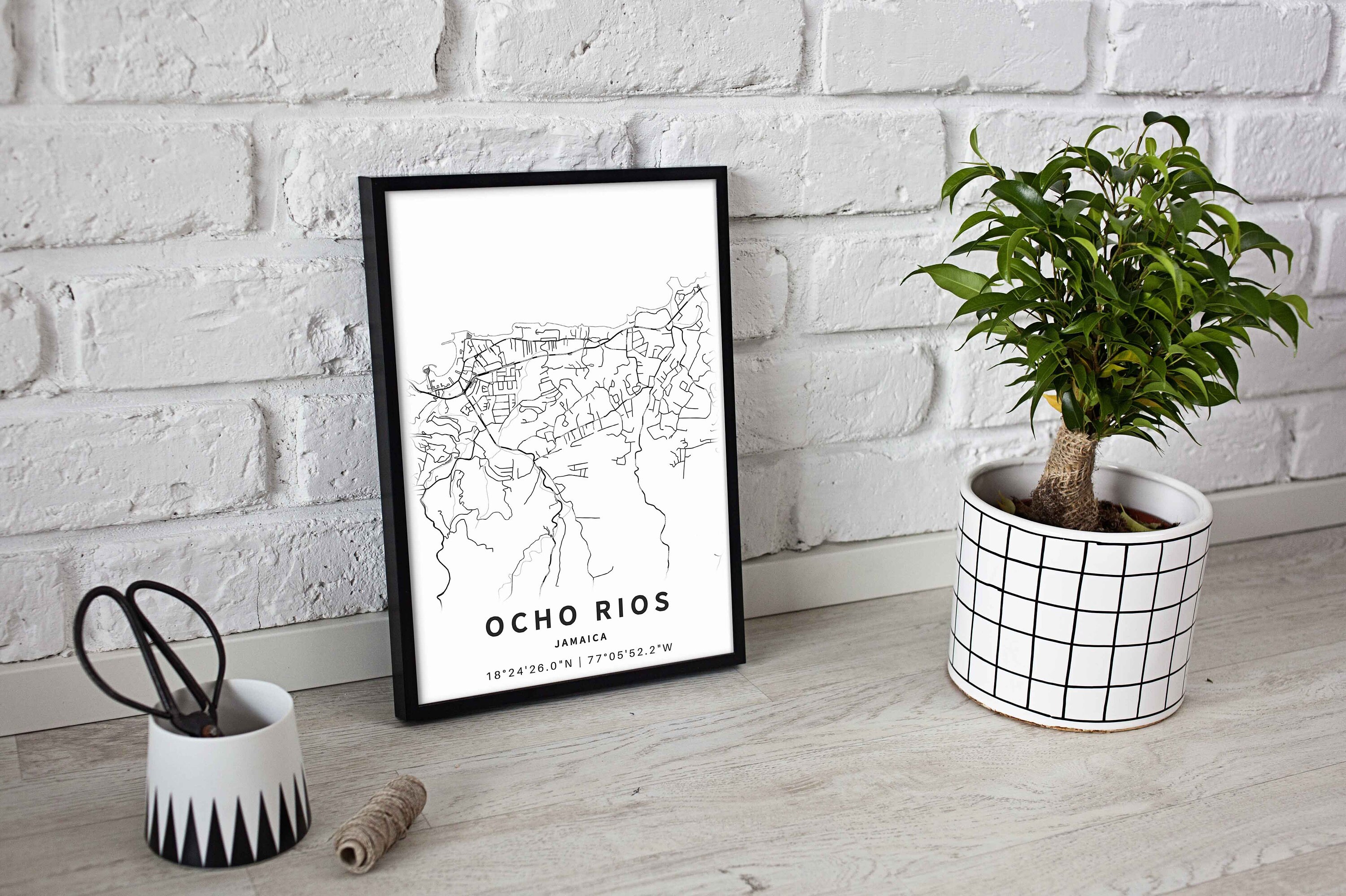 Printable Map of Ocho Rios Jamaica with Street Names | Etsy