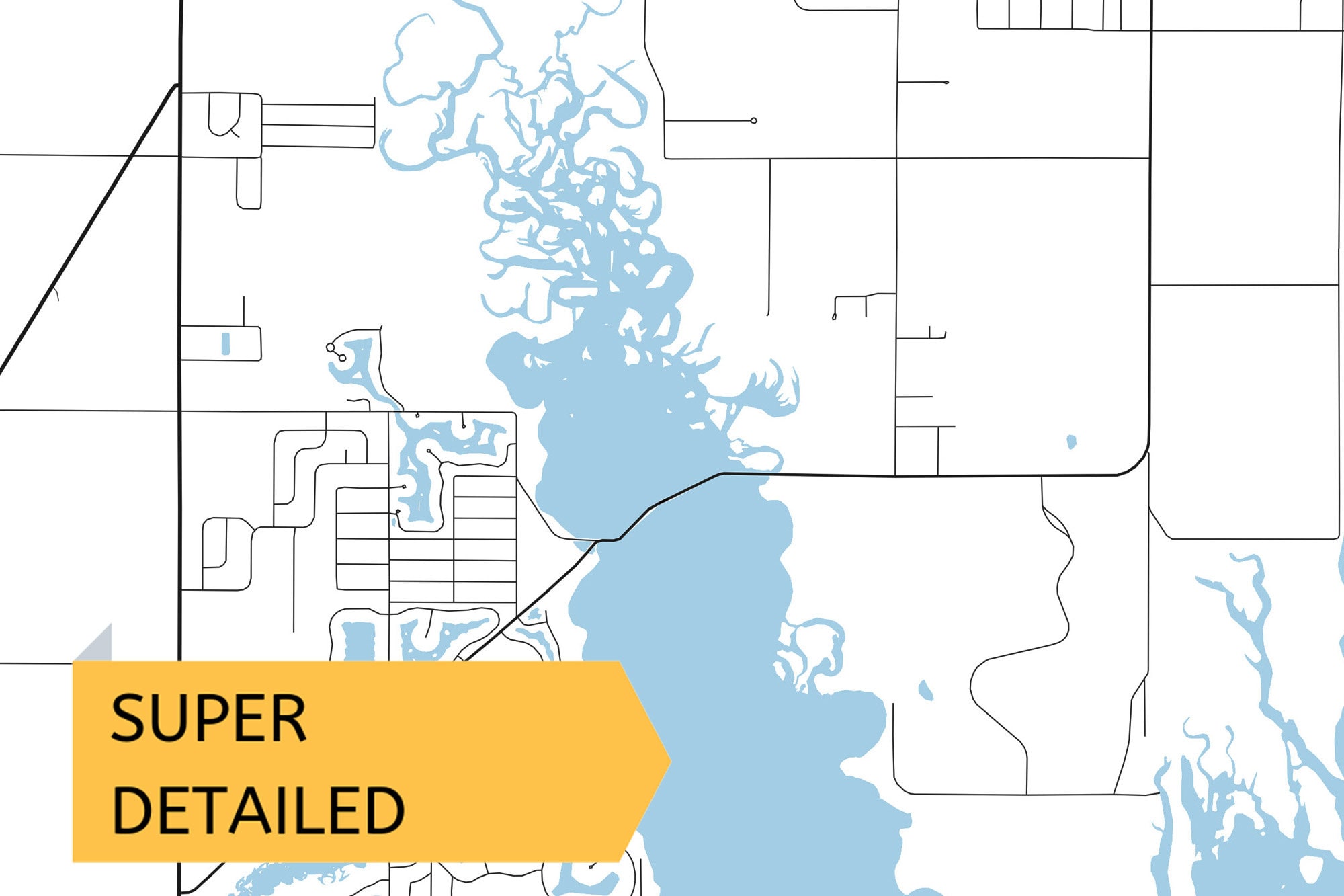 Printable Map of Castle Rock Lake Wisconsin United States - Etsy