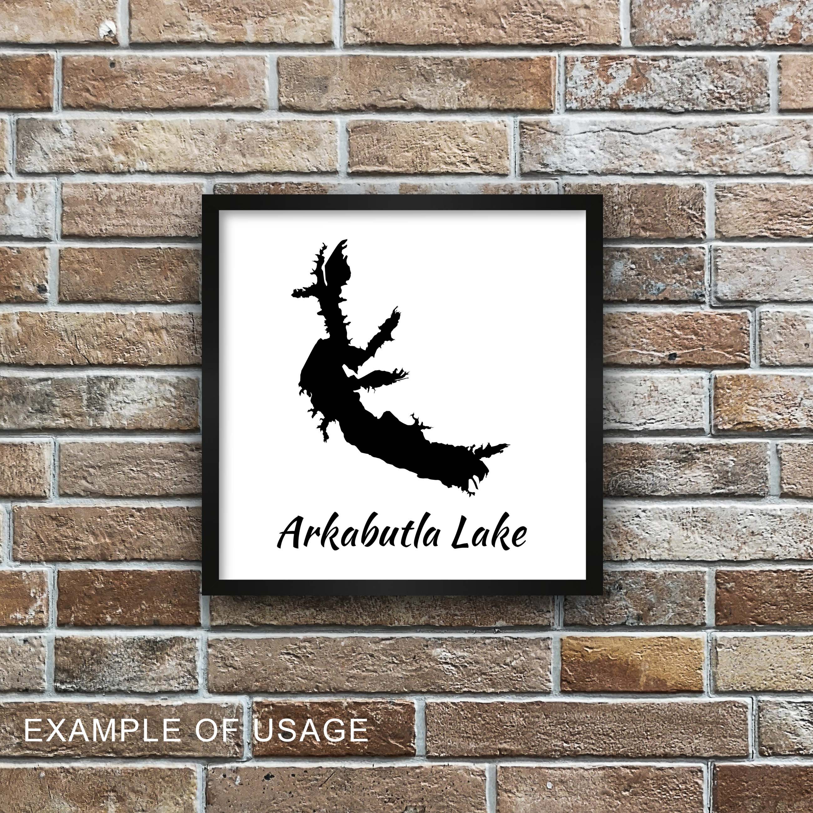 Arkabutla Lake Map SVG, Mississippi Map Vector File - Instant Download ...
