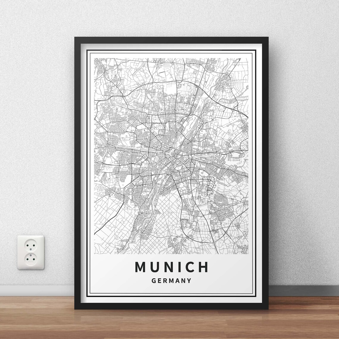 Printable Map of Munich Germany Instant Download City Map - Etsy