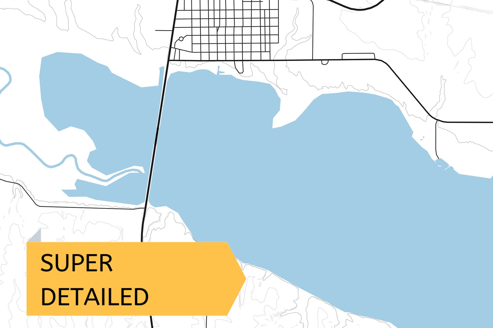 Printable Map of Harlan County Reservoir Nebraska United - Etsy