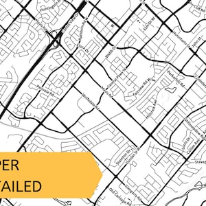 Printable Map of Mississauga, Ontario, Canada With Street Names ...