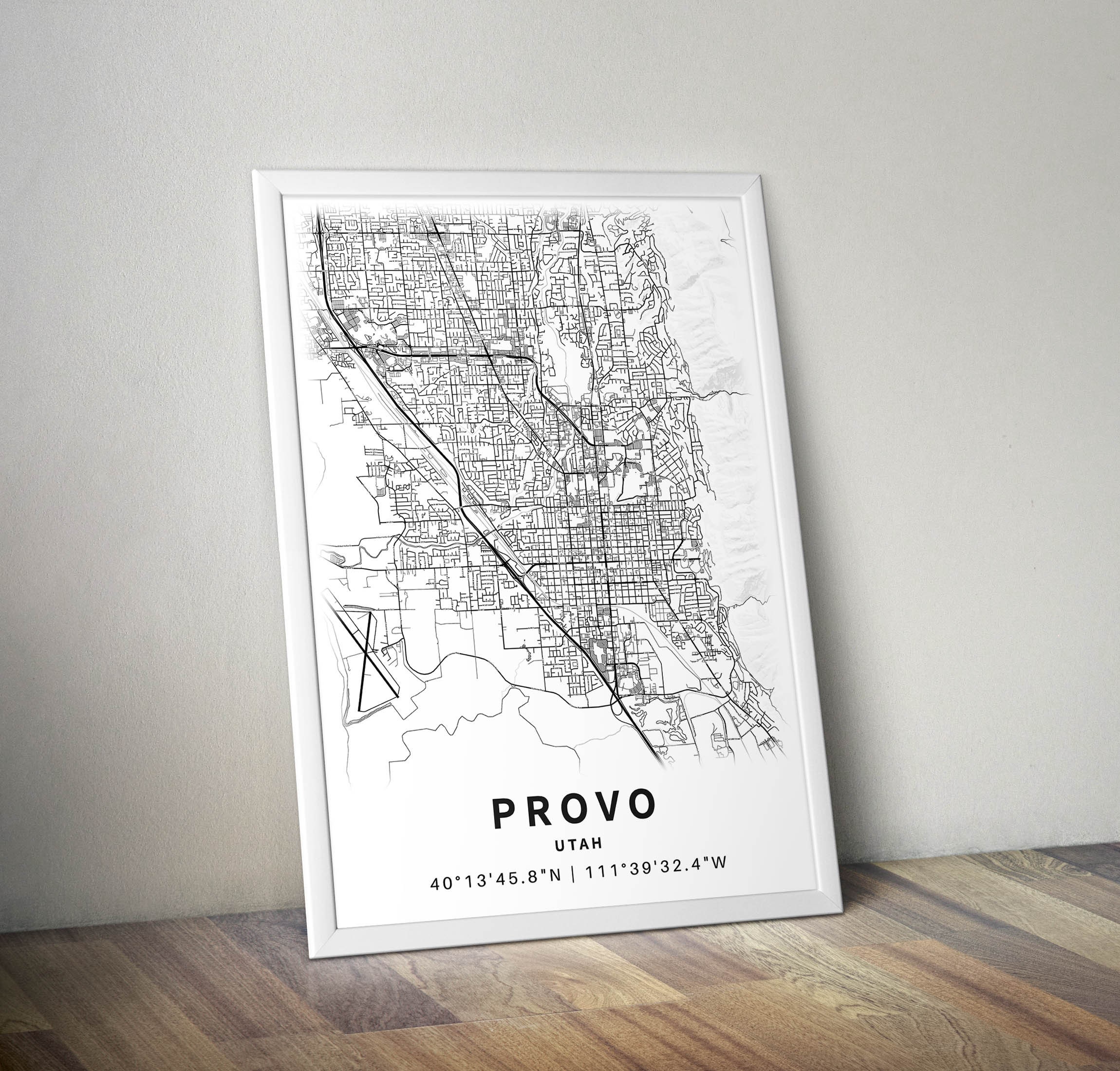 Printable Map of Provo Utah USA With Street Names Instant - Etsy