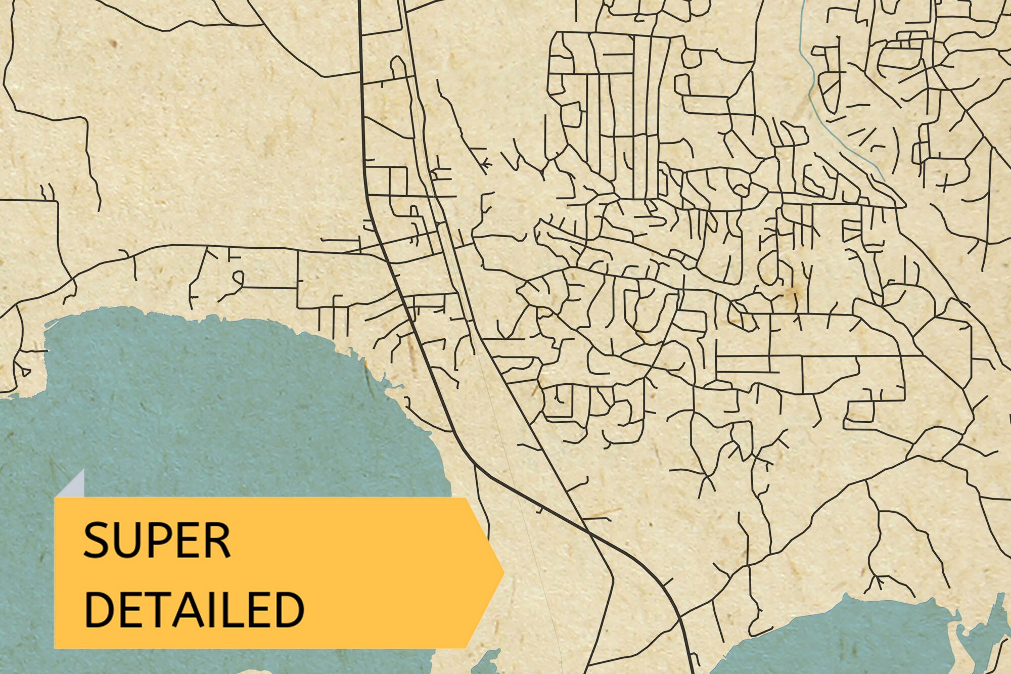 Vintage Style Map of Caddo Lake Texas USA Instant Download - Etsy