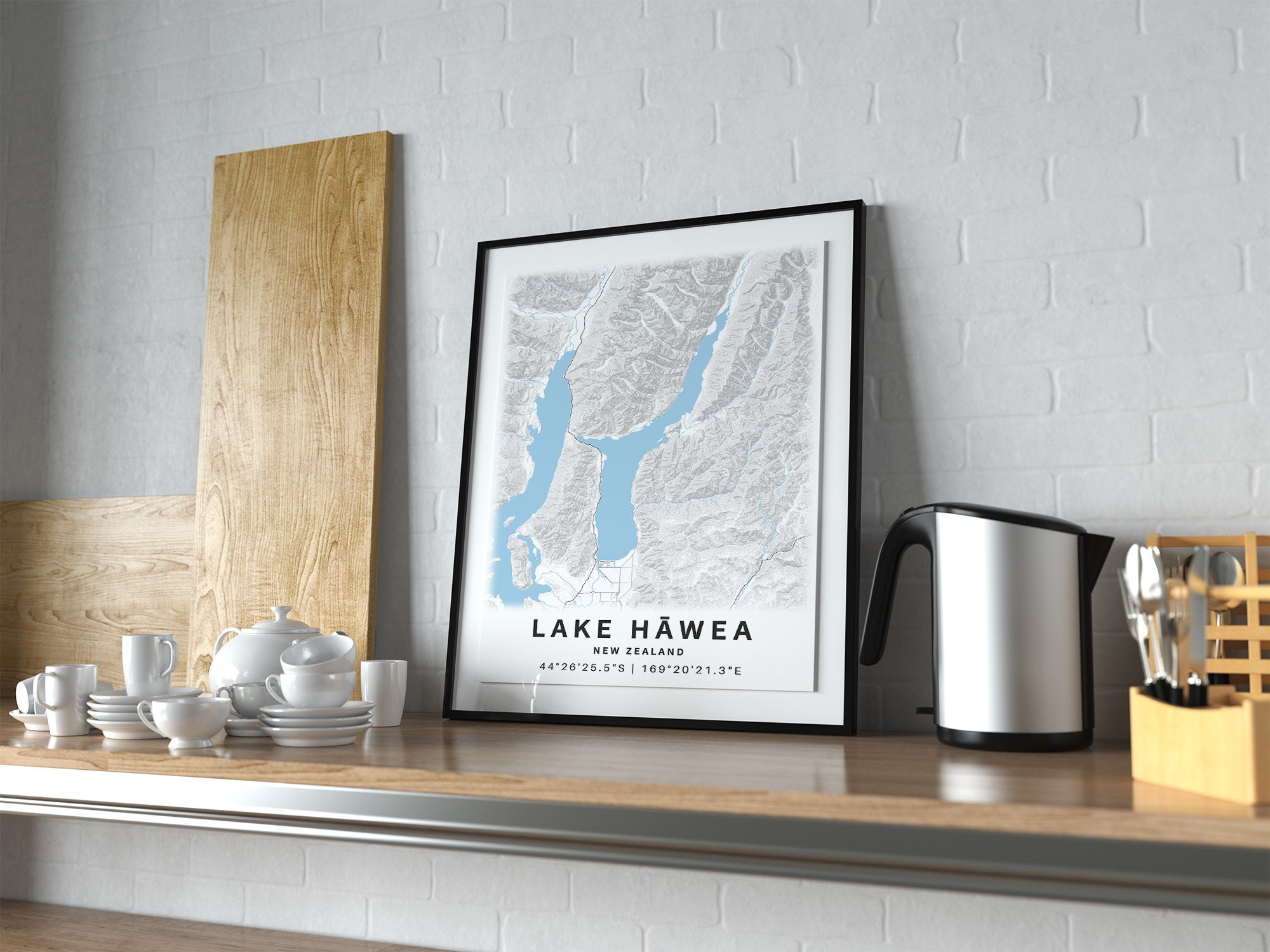 Printable Map of Lake Hāwea Otago New Zealand Instant - Etsy