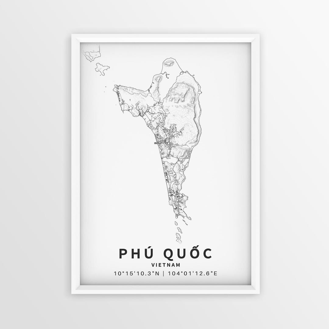 Phú Quốc Island Map With City Names, Printable Vietnam Road Map ...