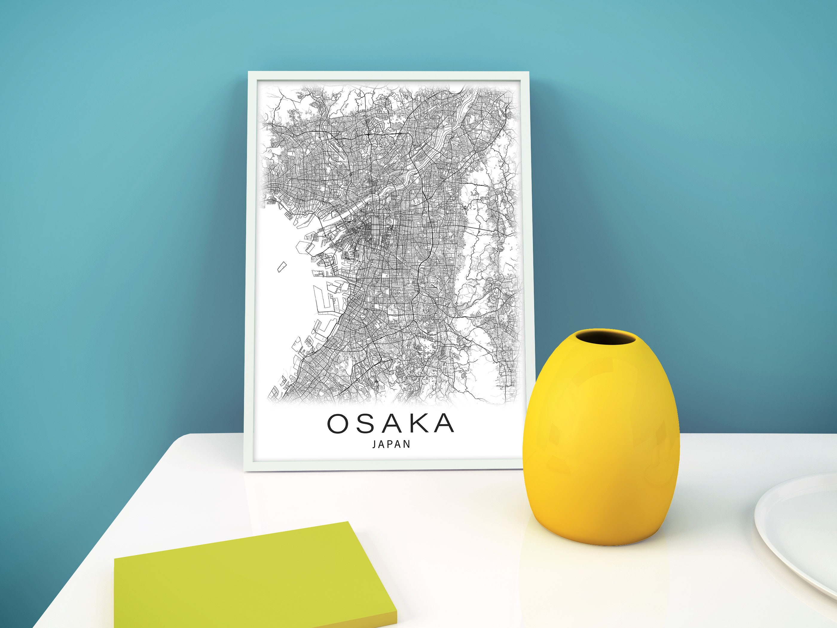 Printable Map of Osaka Japan Instant Download City Map - Etsy