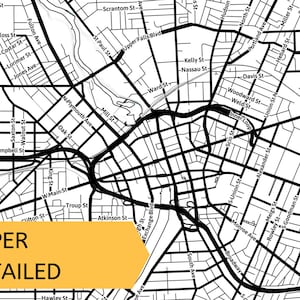 Printable Map of Rochester, New York, USA With Street Names - Instant ...