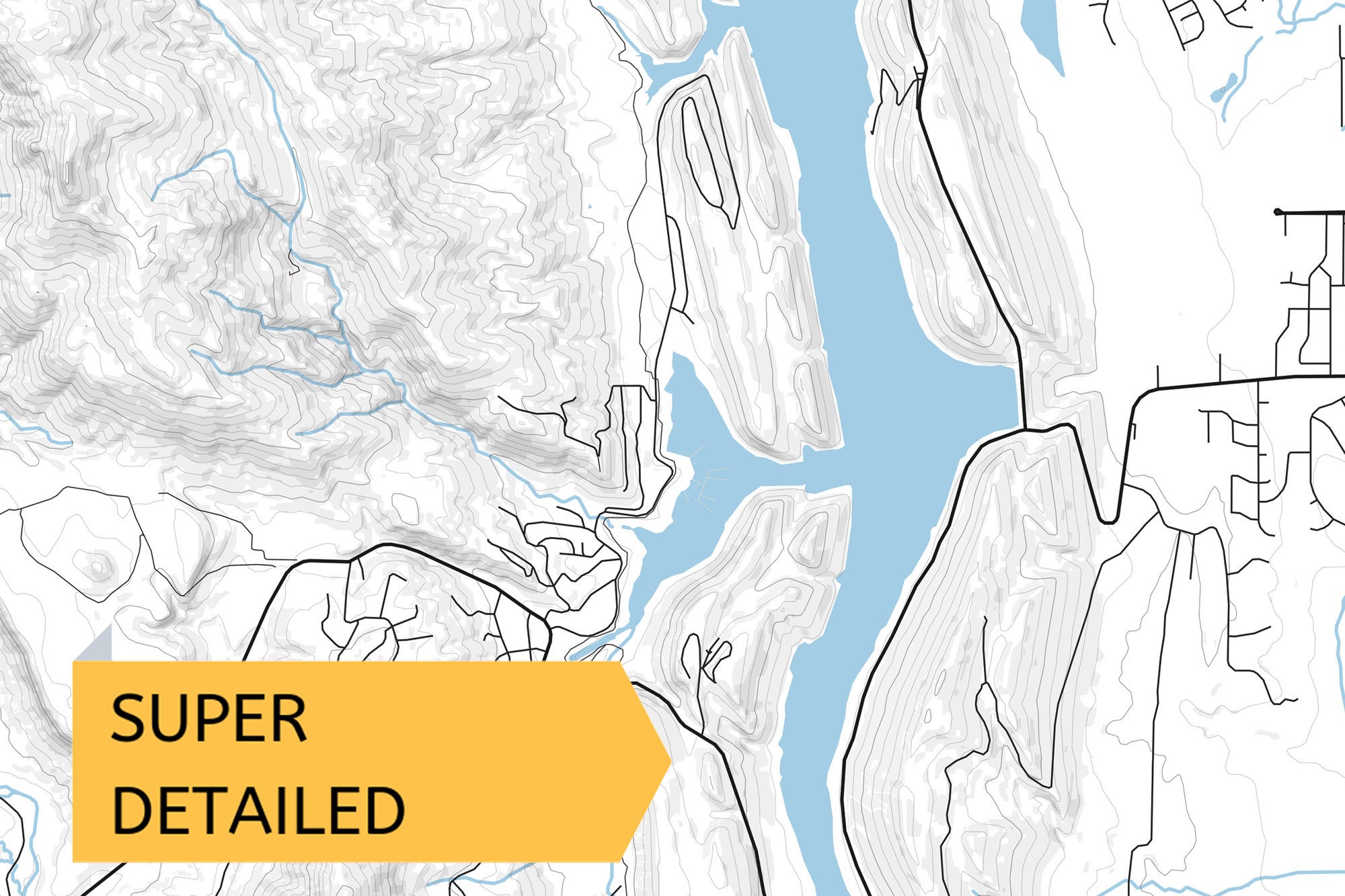 Printable Map of Horsetooth Reservoir Colorado United States | Etsy