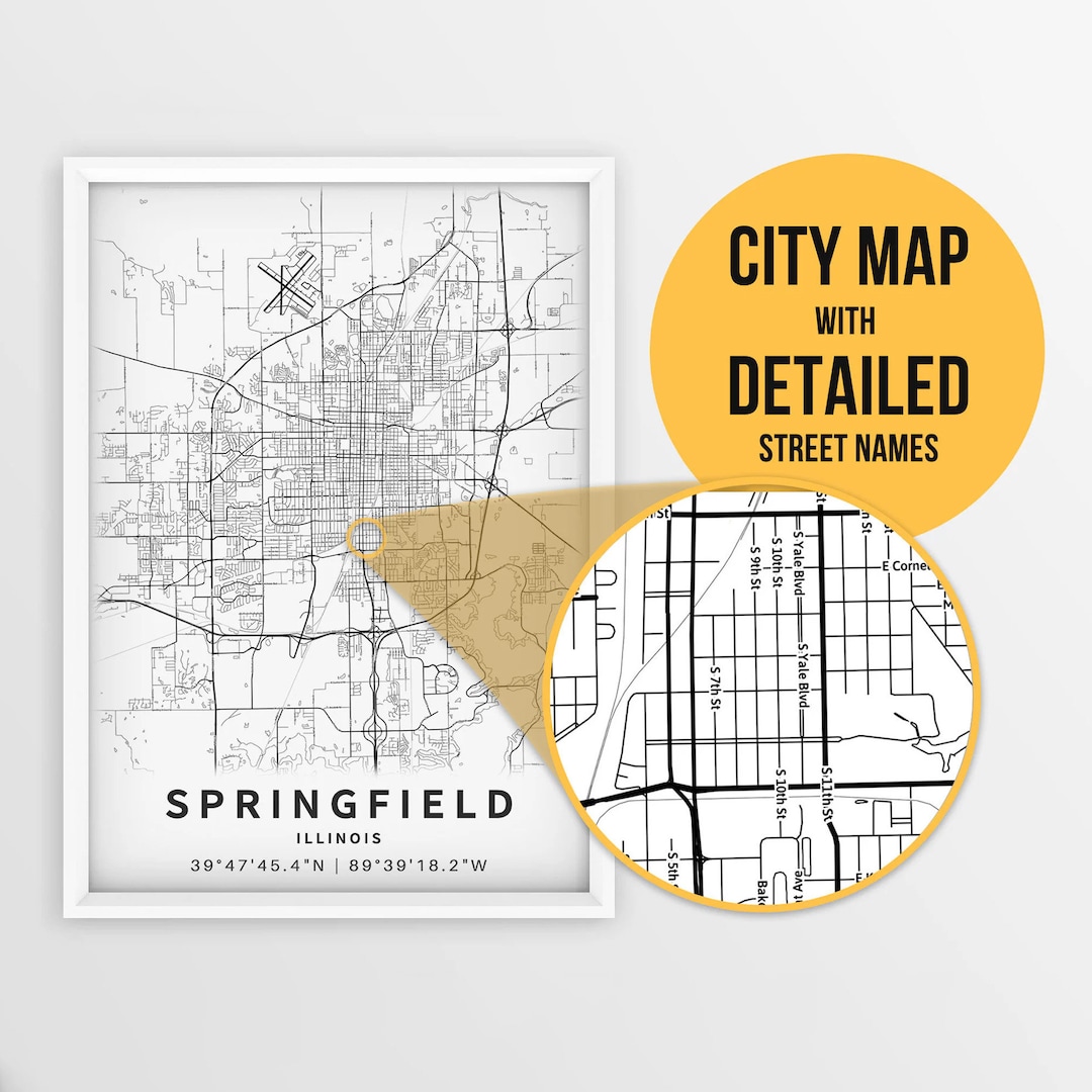 Google Map Of Springfield Illinois Usa Nations Online US Map With