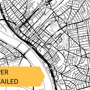 Printable Map of Springfield, Massachusetts, USA With Street Names ...