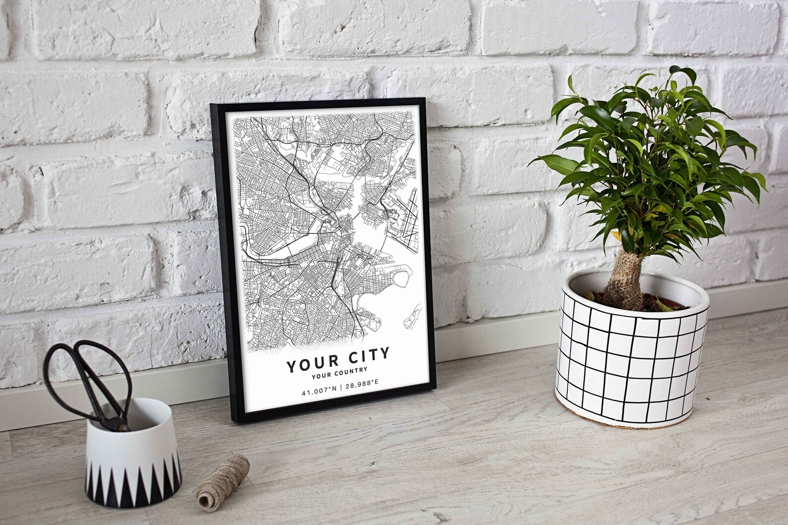 Custom Map of Your City Any Town With Street Name Digital - Etsy