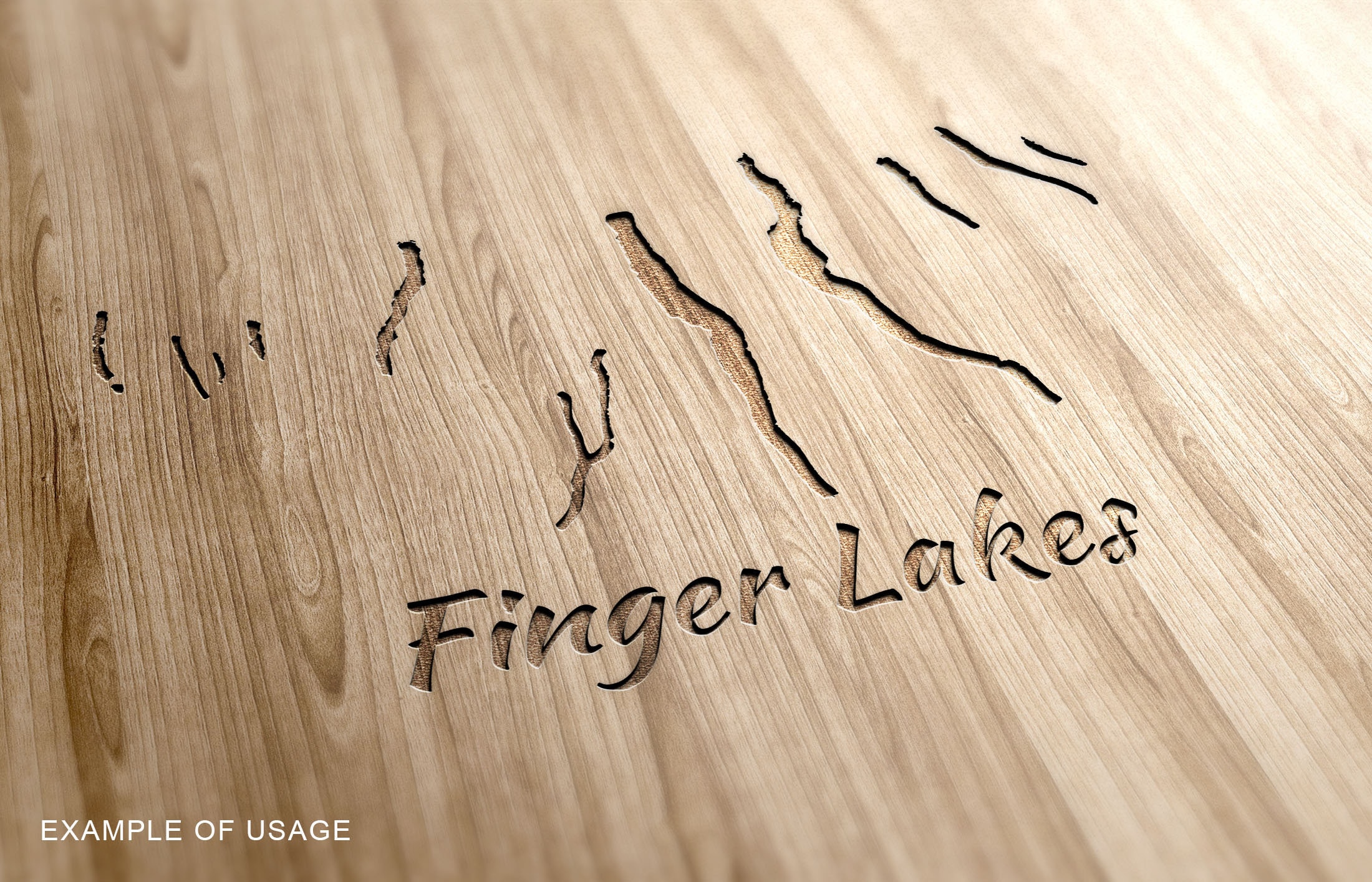 Finger Lakes New York Map, Vector File - Instant Download SVG \ DXF ...