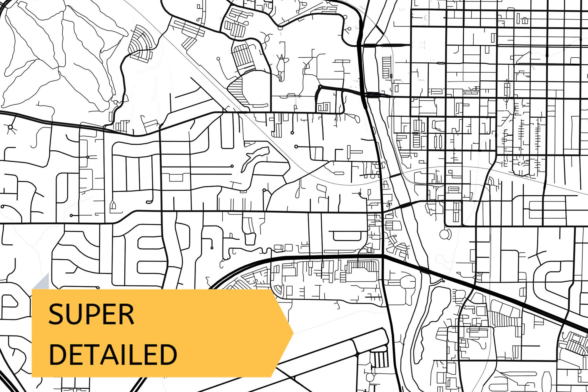 Printable Map of Iowa City Iowa IA United States Instant | Etsy