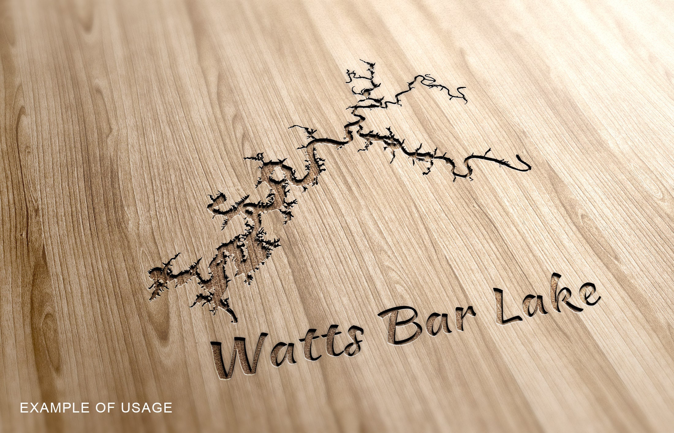 Watts Bar Lake Map SVG, Tennessee Map Vector File - Instant Download ...