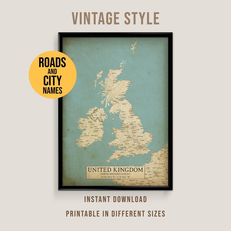 Vintage Road Maps - Etsy