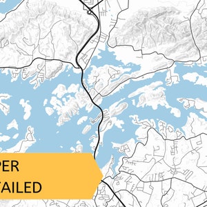 Printable Map Cherokee Lake, Tennessee, US - Instant Download \ Lake ...