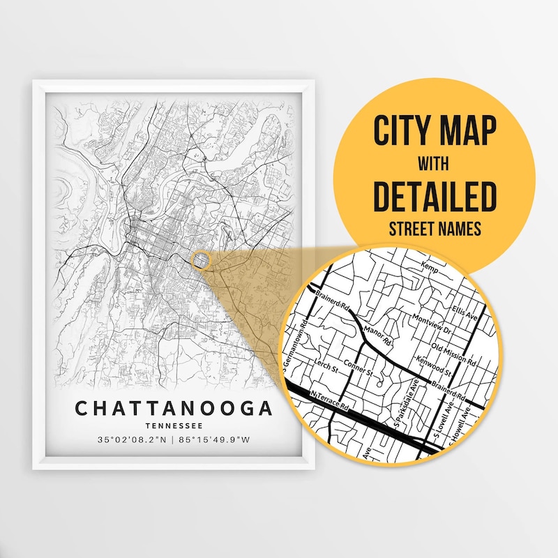 Chattanooga Tennessee Travel Poster - Etsy