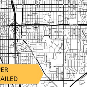 Printable Map of Wichita, Kansas, USA With Street Names - Instant ...