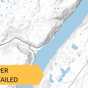 Printable Map of Loch Ness, Scotland, UK - Instant Download \ Lake Map ...