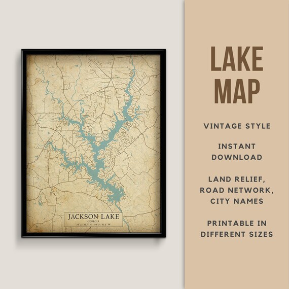 Jackson Lake Map Lake Jackson