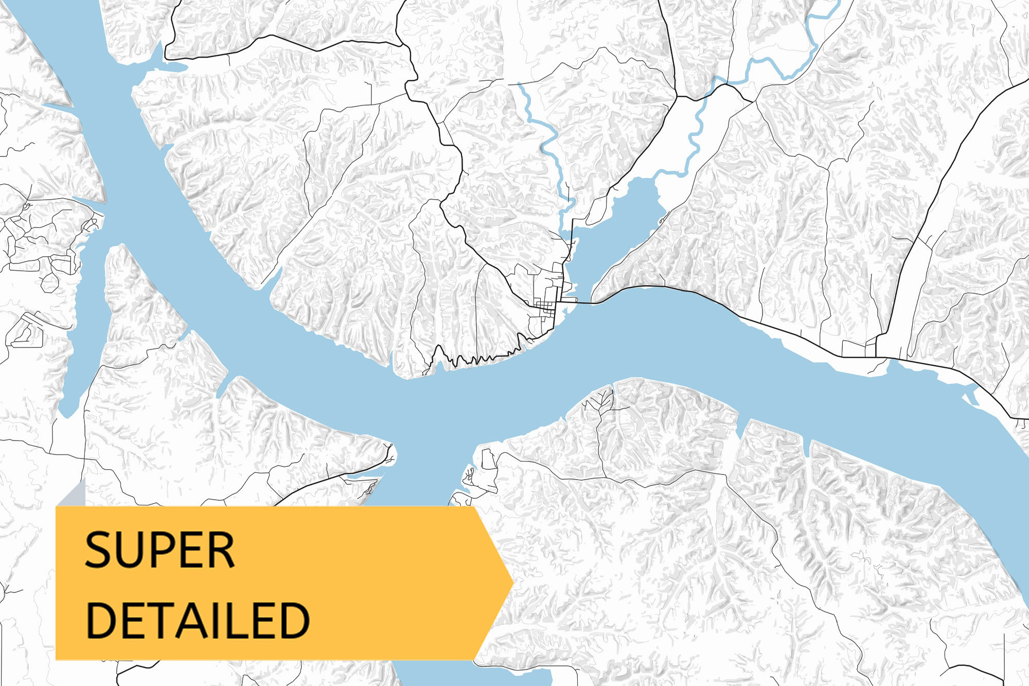 Printable Map Pickwick Lake Tennessee United States | Etsy Australia